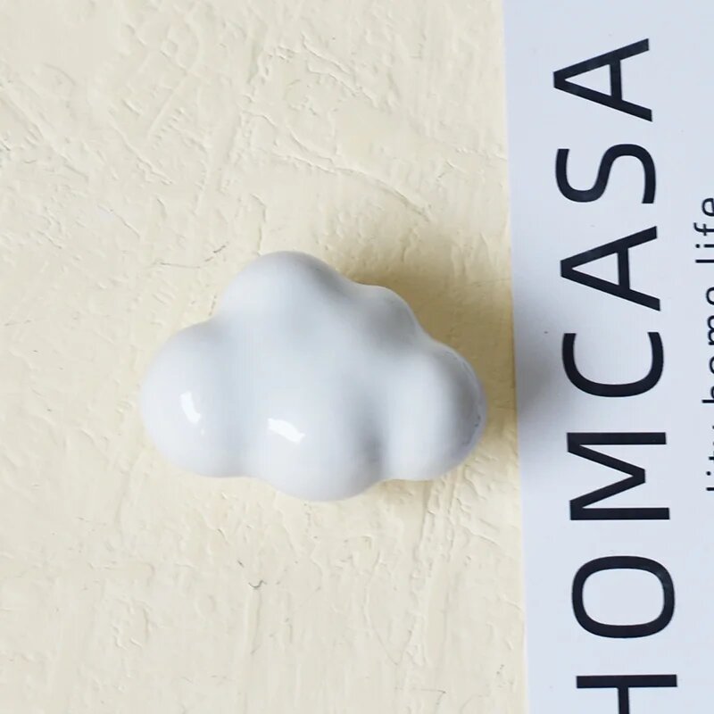 Керамическая ручка облако IHOMCASA, White clouds