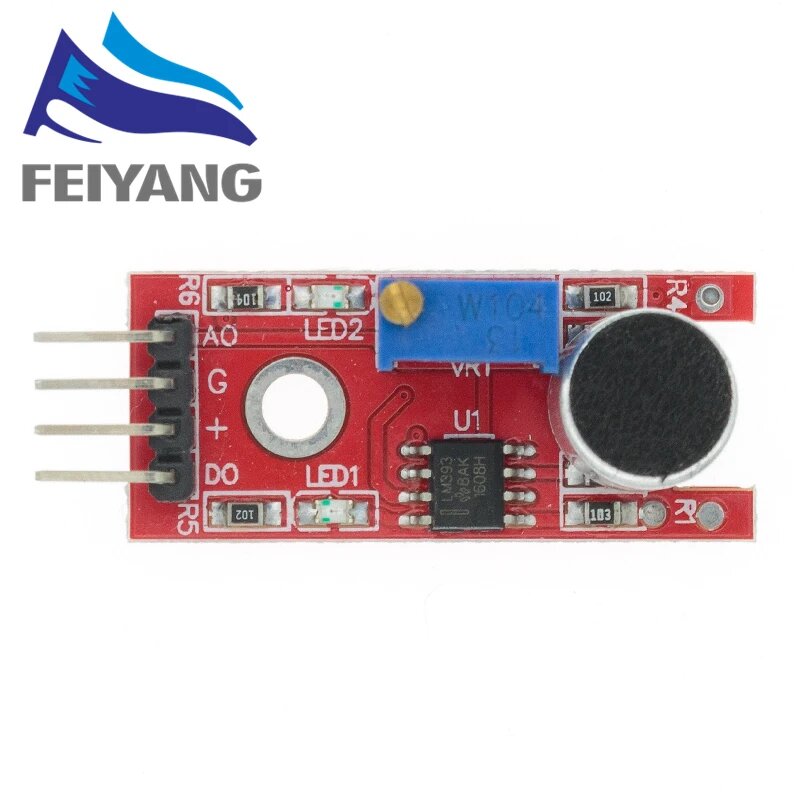 Звуковой датчик SAMIORE ROBOT KY-037 Красный