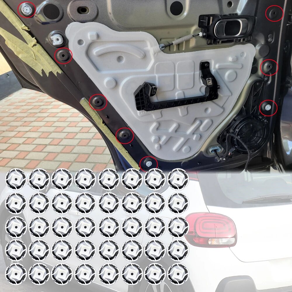 40 шт. для Renault Megane MK3 Laguna Logan 2005 2006-2015 Sandero Master Trafic 2010-2018 Duster, зажимы для обшивки дверной панели