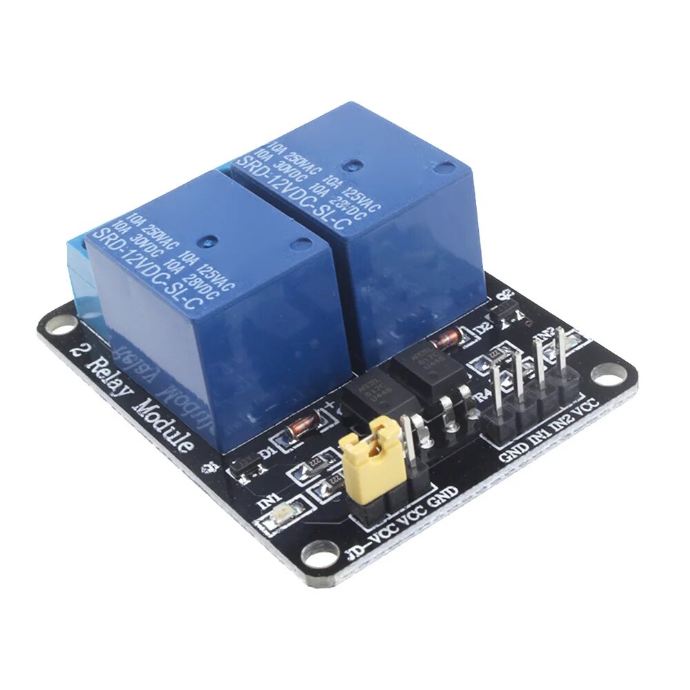 24 В 2-канальный релейный модуль, сильноточный двухканальный релейный модуль с оптопарой, реле для Arduino PLC, автоматическое управление оборудованием