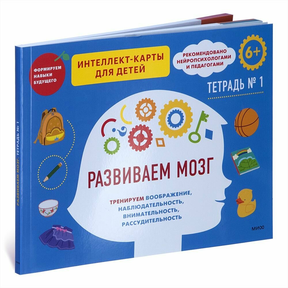Интеллект-карты для детей. Развиваем мозг. Тетрадь 1. Тренируем воображение, наблюдательность, внимательность, рассудительность.