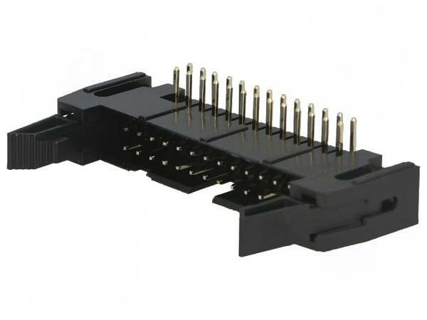 Гнездо Connfly AWP-26K "Папа" IDC, PIN 26, угловой 90 градусов, THT, позолота, 2,54 мм, черный, 1 шт