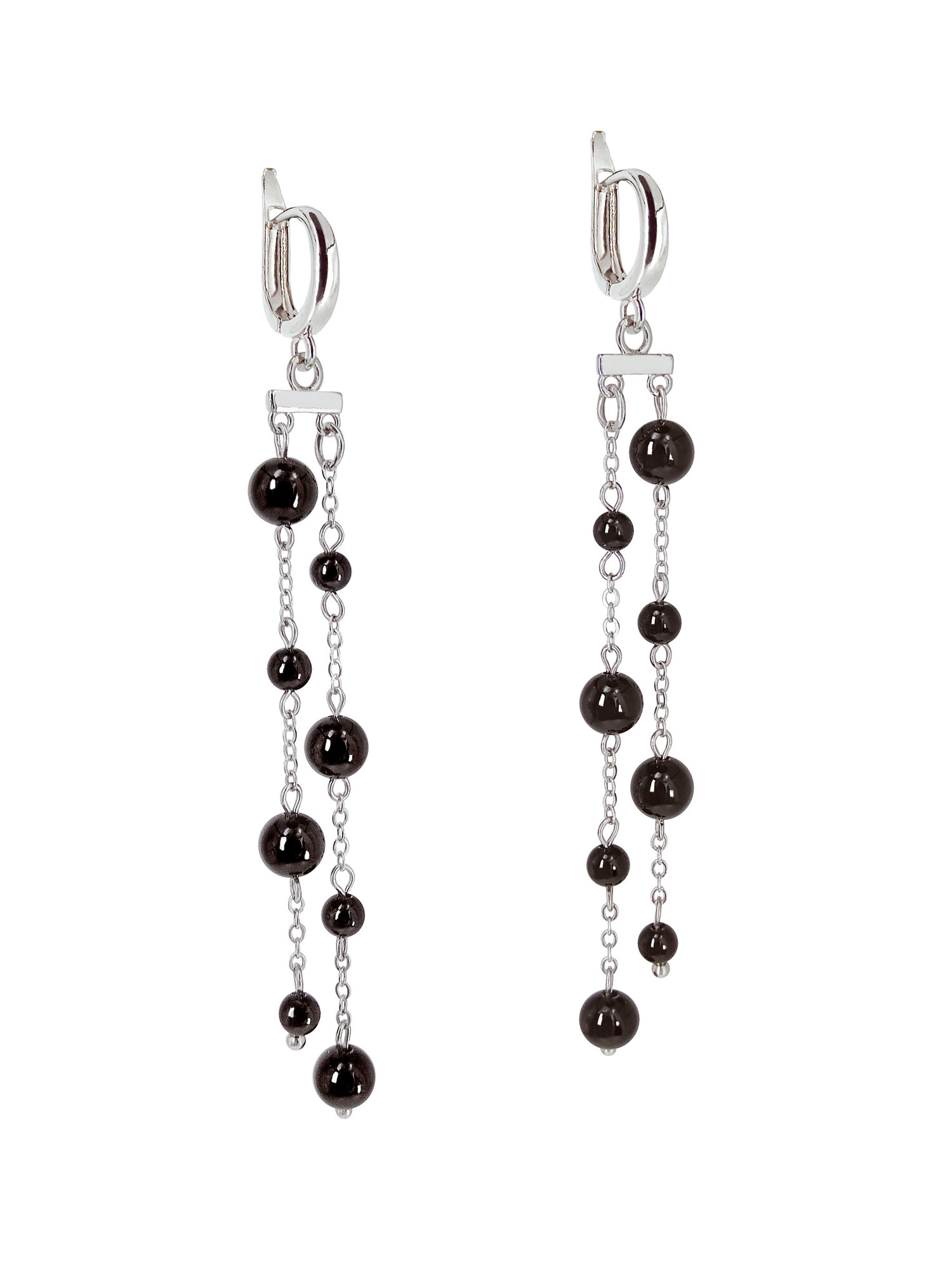 Серьги с подвесками, агат