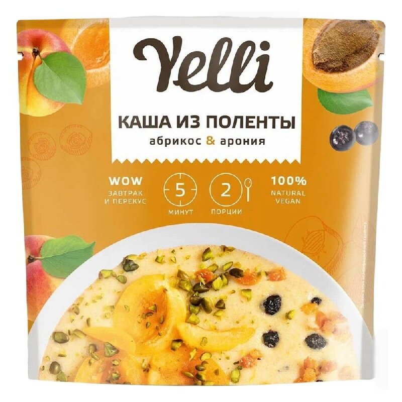 Каша YELLI Из поленты абрикос&арония 60гр