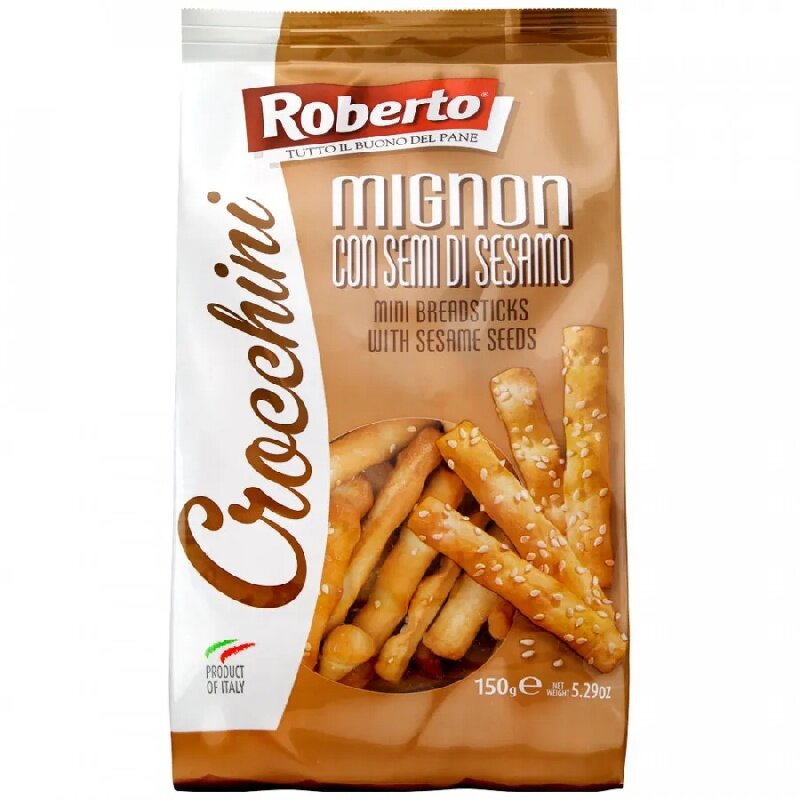 Хлебные палочки Roberto Гриссини Кроккини миньон с кунжутом /пакет/ 150г