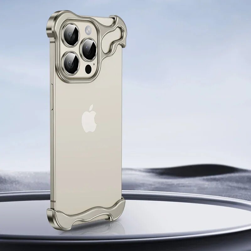 Чехол iPhone 13 Gray, алюминиевый бампер с защитой камеры