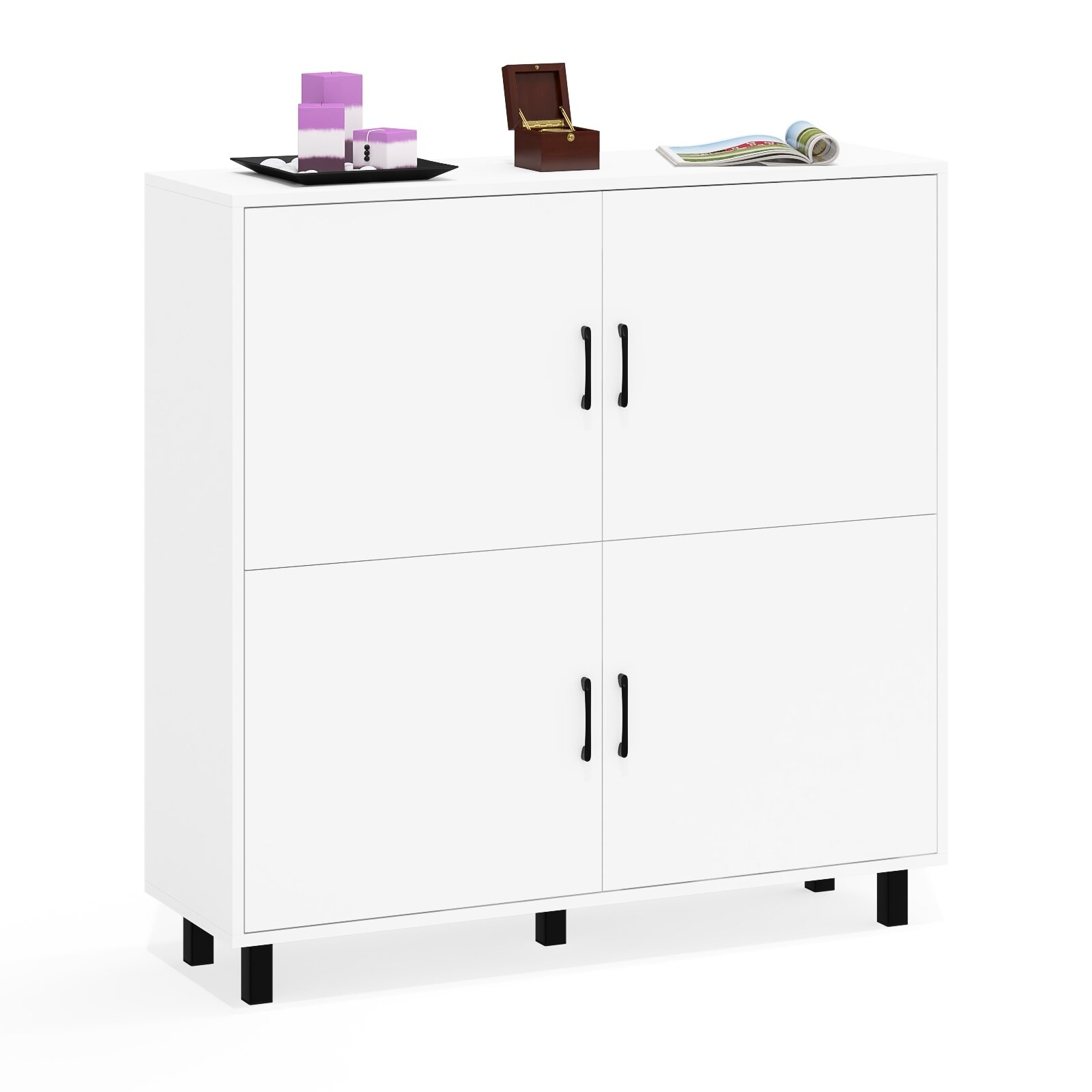 Тумба-комод РВК 126-1204, цвет белый, ШхГхВ 120,4х37,4х120 см.