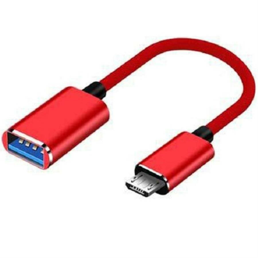 Кабель-переходник OTG DN2601T2 USB 2.0 - Micro USB, красный