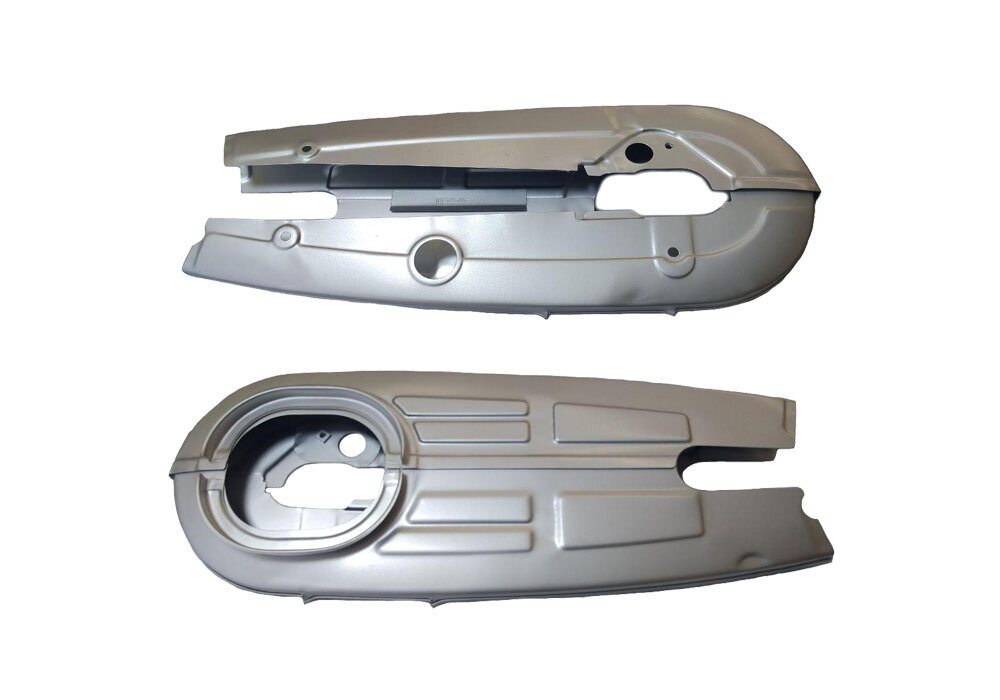 Кожух приводной цепи мопеда Альфа (металлический), черный