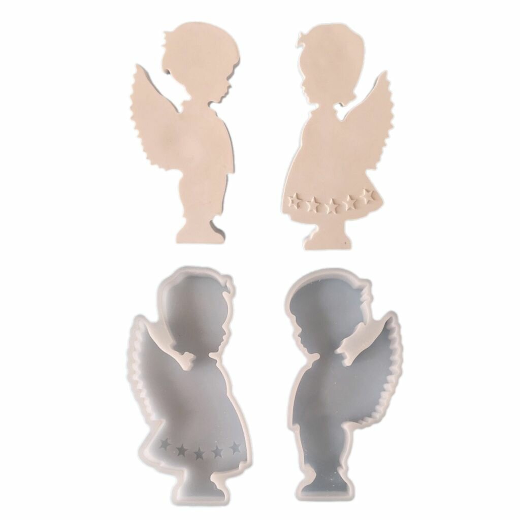 Маленькие украшения ангела Декоративная гипсовая форма DIY Эпоксидная силиконовая
