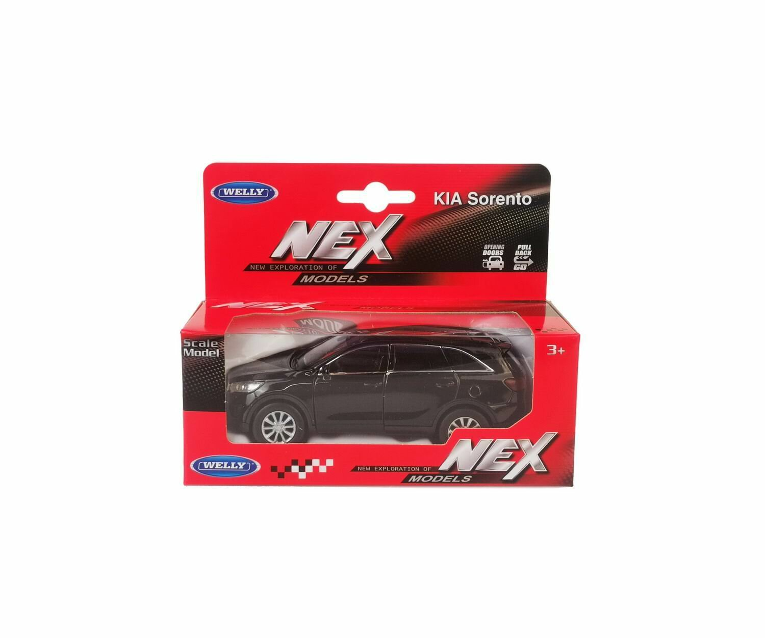 Машинка Welly Kia Sorento 1:38 черный 43710W