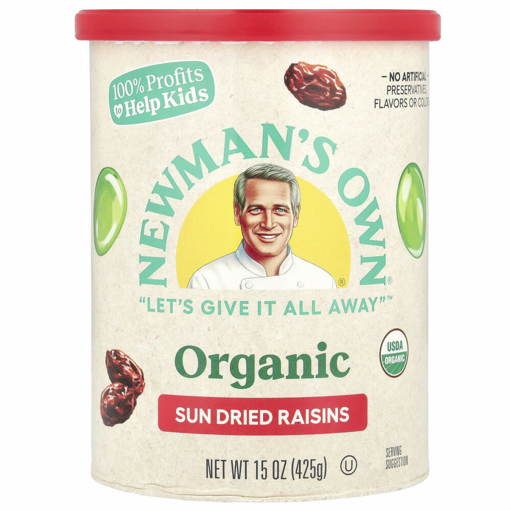 Newman's Own Organics, изюм, сушеный на солнце, 425 г (15 унций)