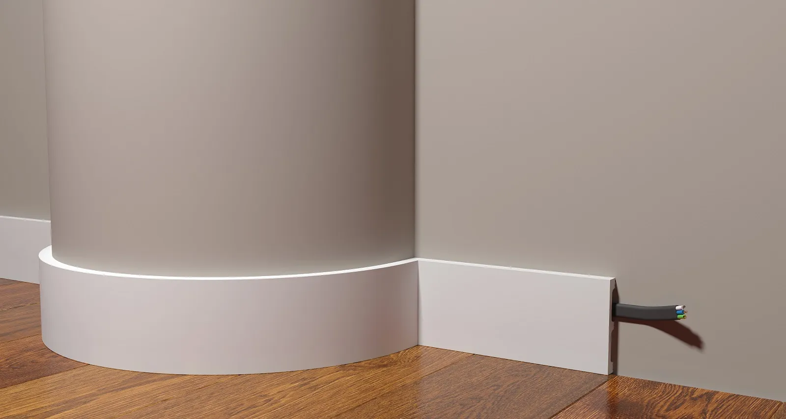 Плинтус гибкий из полиуретана DD708F Decor-Dizayn