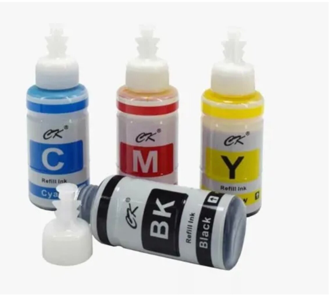 Набор картриджей для принтера, для Epson L-серии, 70 мл, 4шт