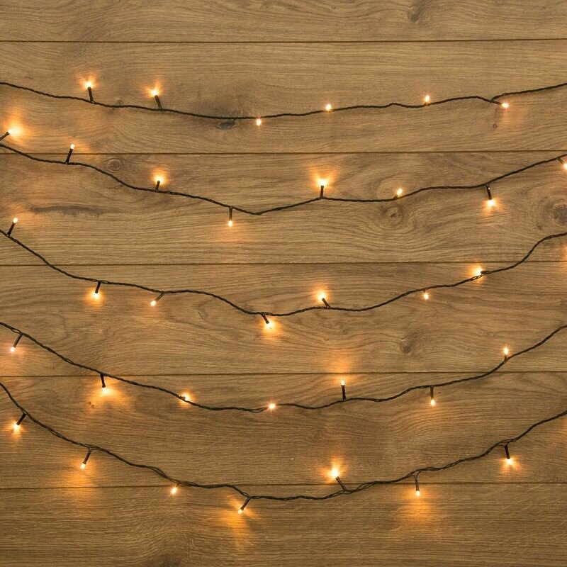 Гирлянда Твинкл Лайт 15 м, темно-зеленый ПВХ, 120 LED, цвет теплый белый