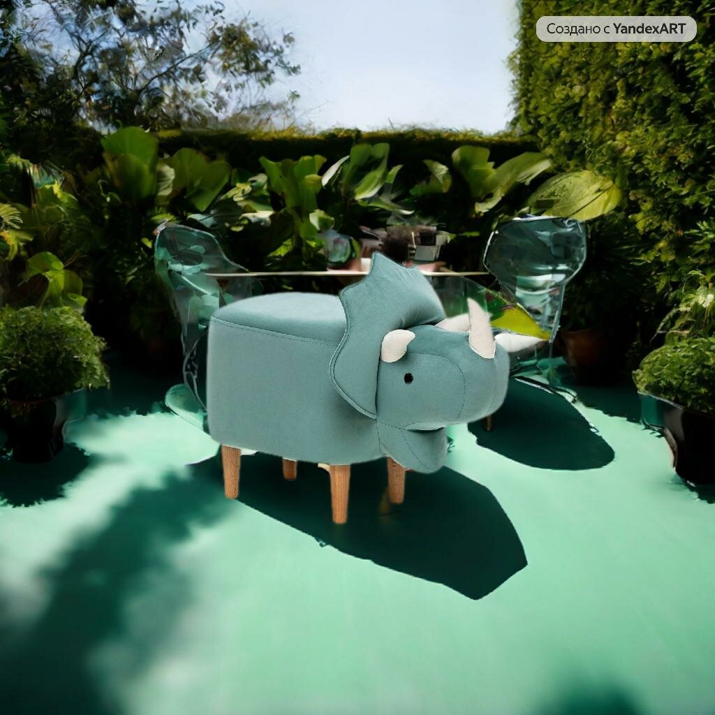 Пуф Leset "Dino", каркас из ЛДСП, обивка из текстиля, универсальный, максимальная нагрузка 80кг