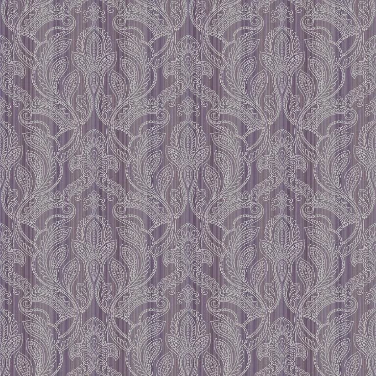 Обои Aura Vintage Damasks G34147 B; 0,53х10,05 м. , флизелин , фиолетовый