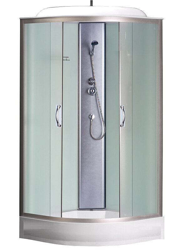 Душевая кабина Loranto CS-6611 F 100x100 матовая, стекло 4мм, поддон 13 см (3 места)