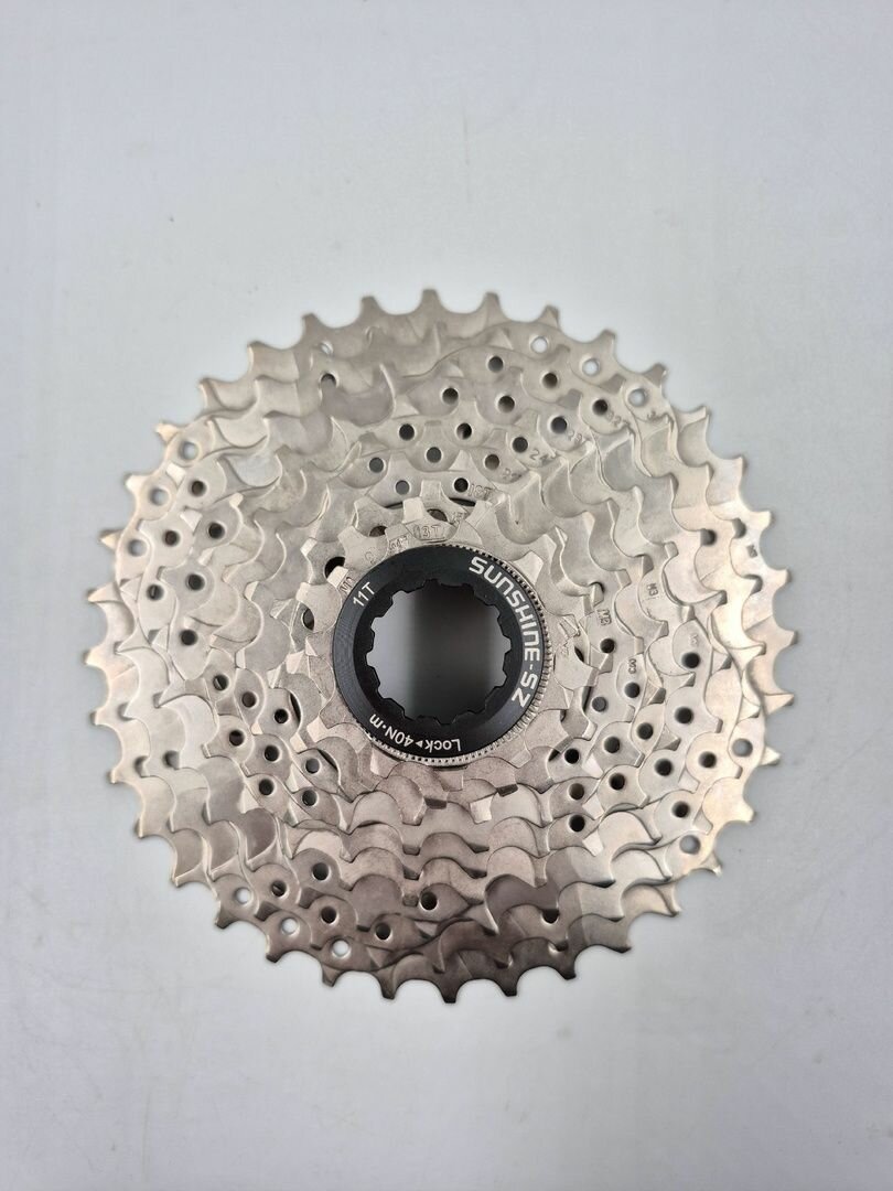 Кассета 9 скоростей SUNSHINE CS-HR9-36, 11-36Т, серебристая