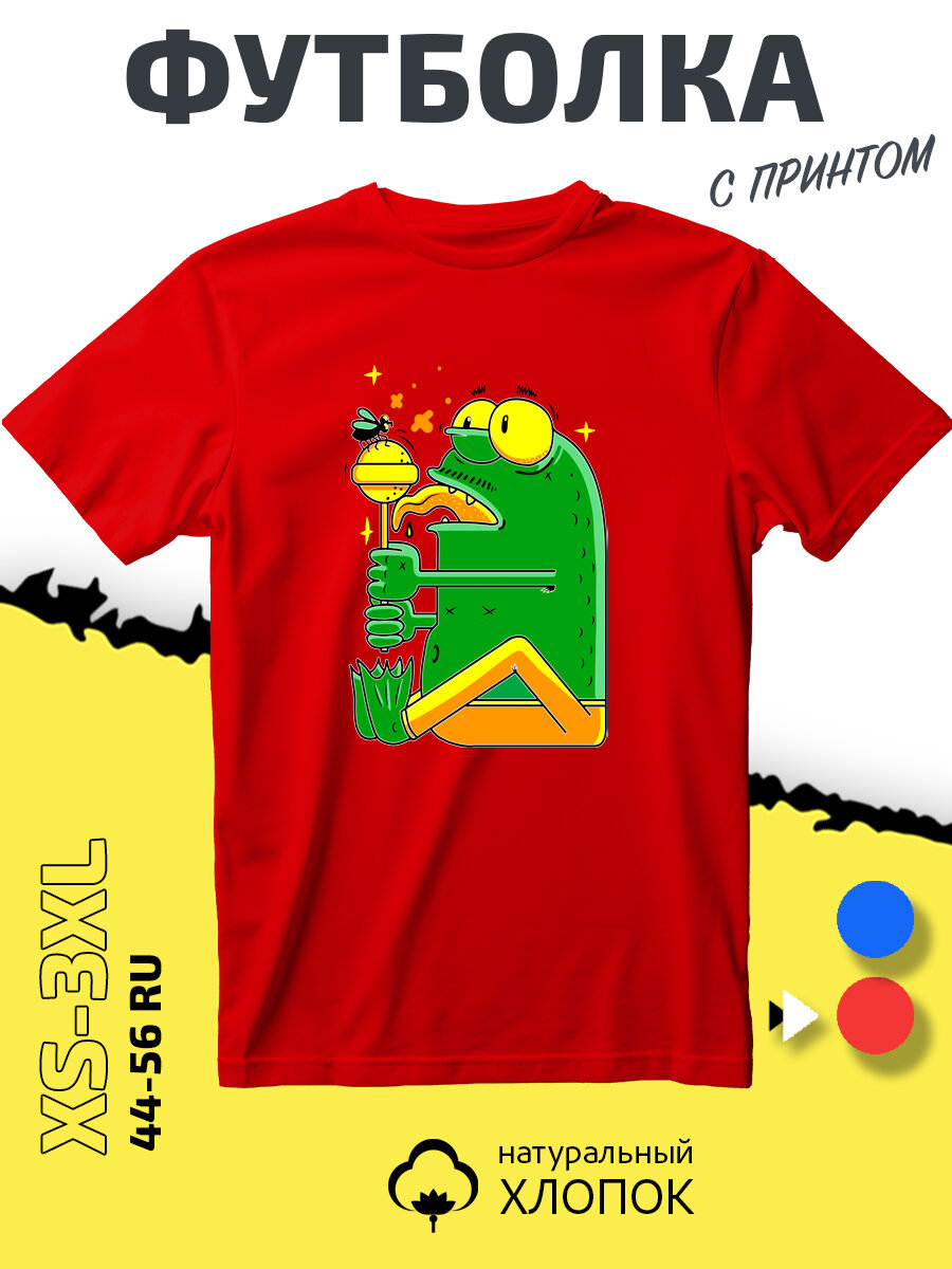 Футболка с принтом лягушкой