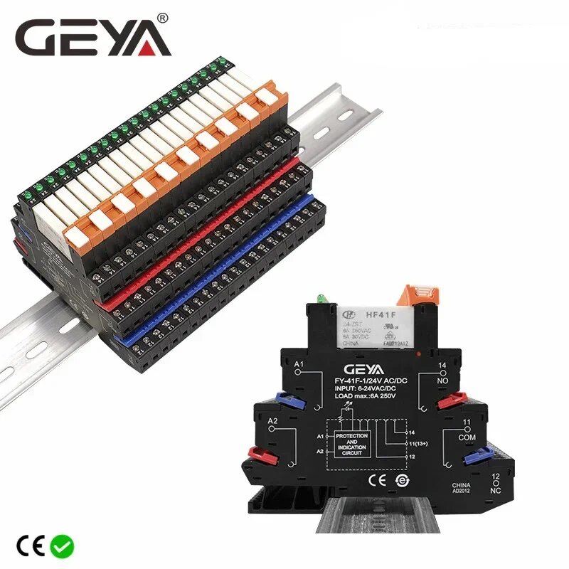 GEYA FY-41F-1, релейный модуль, Blue 24VACDC, 6А