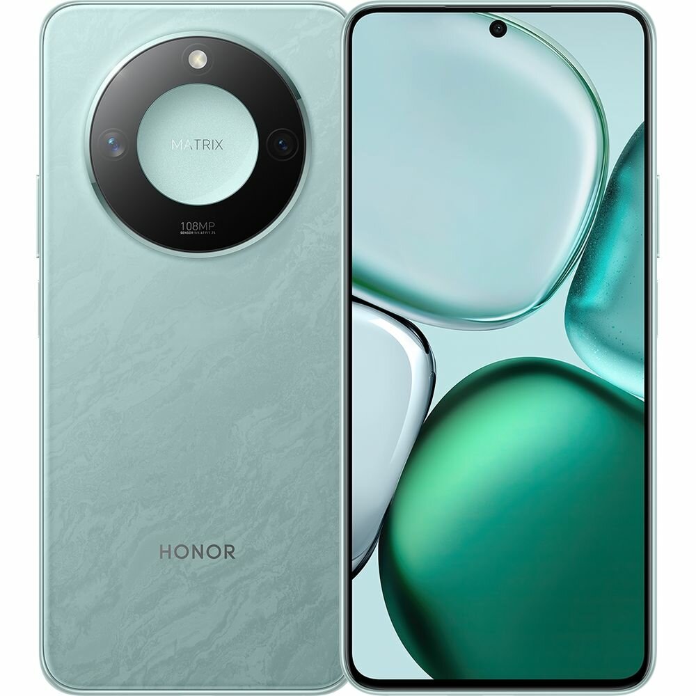 Смартфон Honor X9c Smart 256 ГБ, экран 6.8", камера 108МП, NFC, Android, защита IP65, зеленый