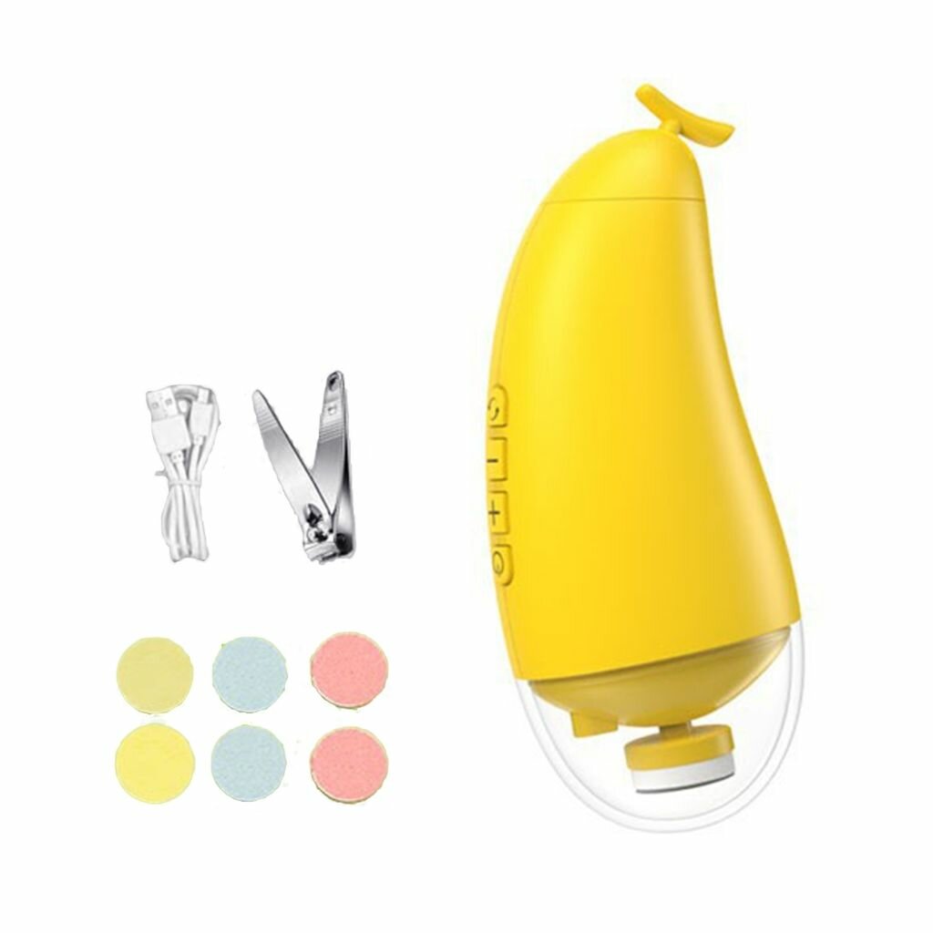 Электрические кусачки для ногтей, ногтей малышей-желтый