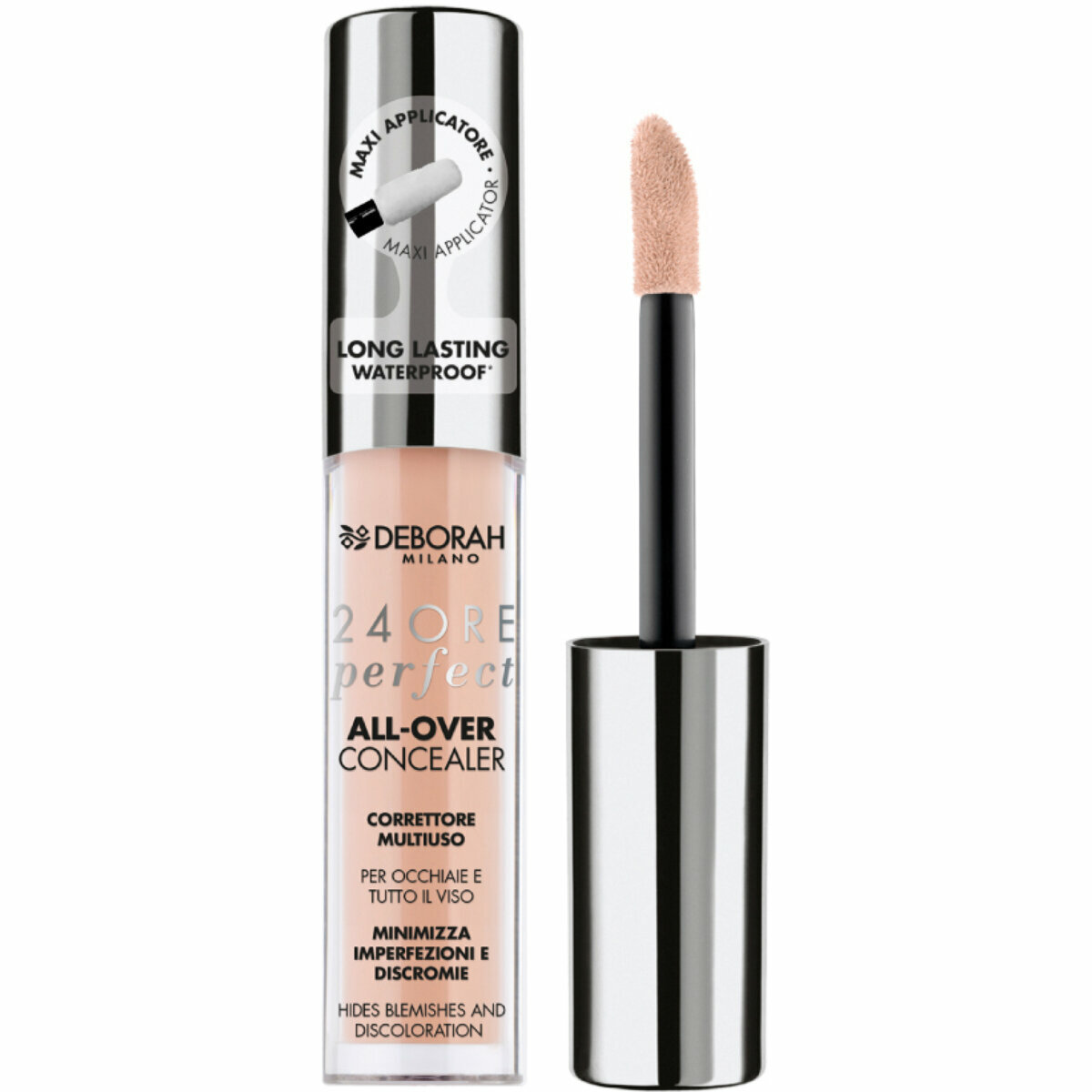 Корректор жидкий, Deborah Milano, 24 Ore Perfect All Over Concealer, тон 01 белоснежный, 5.5 г