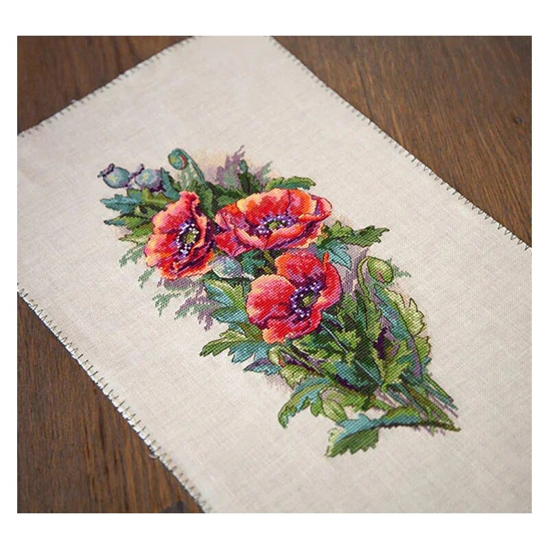 Набор для вышивки крестом Винтажные маки Amishop K-81