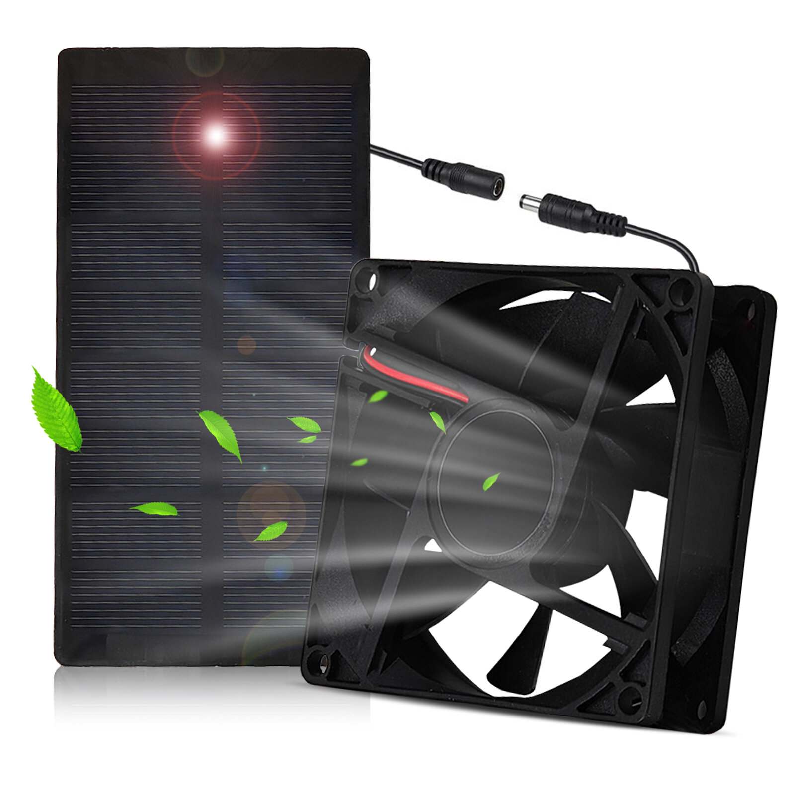 Солнечный вентилятор с питанием для наружного кампина маленький солнечный вентилятор с набором вентилятора солнечной батареи 3000 об / мин водонепроницаемый - универсальный для домов RVS Greenhouses Pets