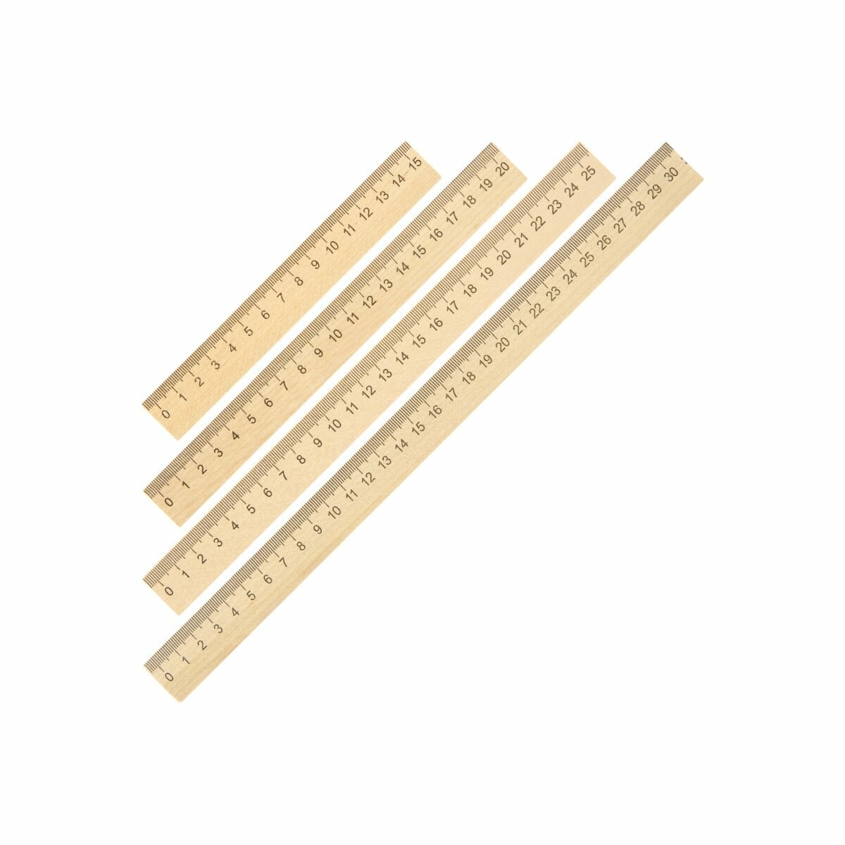 Набор линеек Выбор есть, 15-20-25-30см, деревянные, 4шт. (2128221)