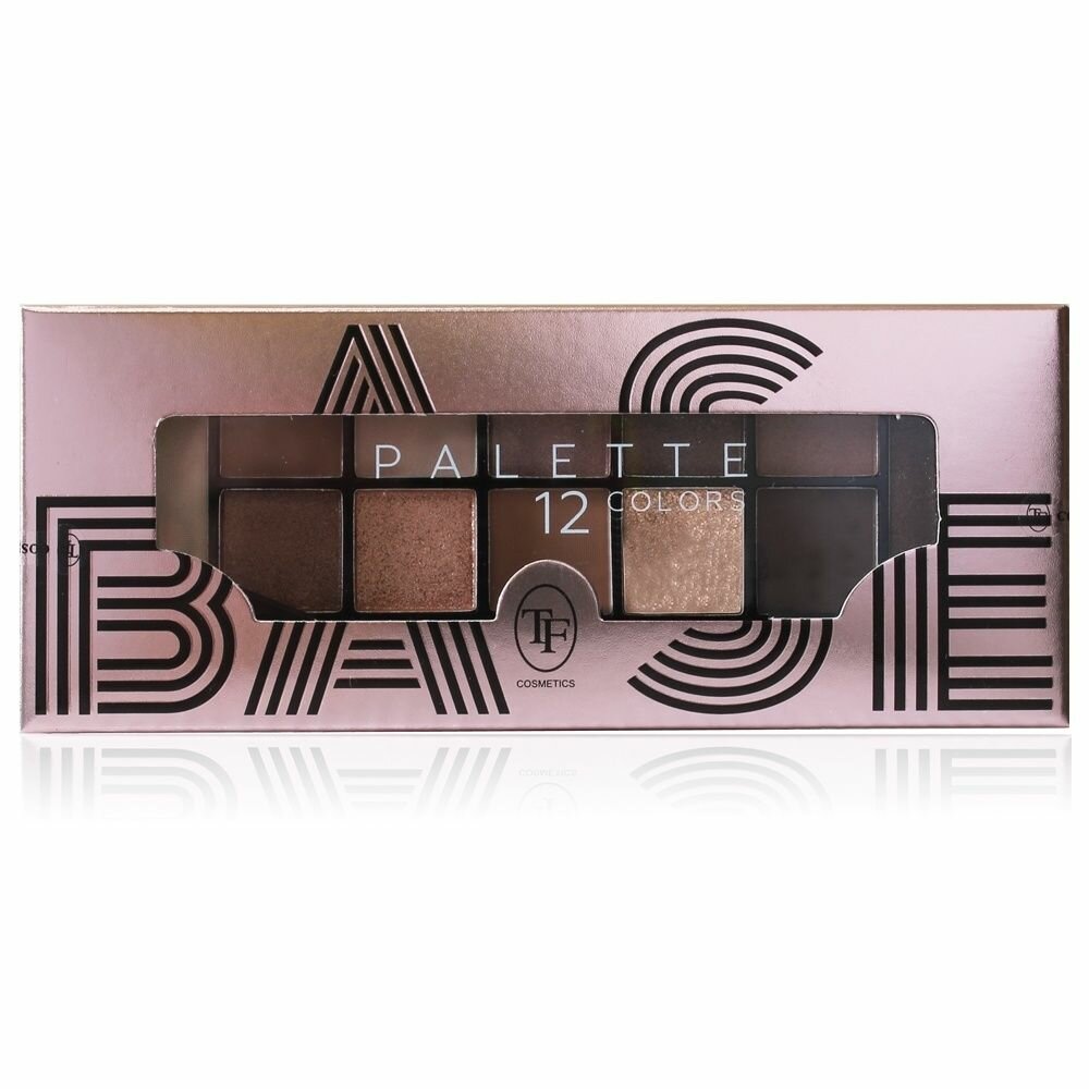 Тени для век TF Cosmetics "Base Palette", 12 цветов, тон 02, Бежевый