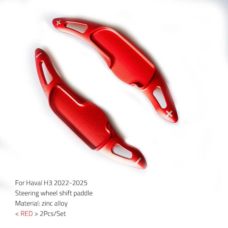 Накладки на подрулевые лепестки переключения передач из цинкового сплава для HAVAL H3/Cool Dog 2023 2024 2025 – Аксессуары для стайлинга интерьера автомобиля Red