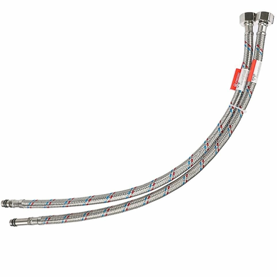 Подводка гибкая для смесителя Г1/2", М10, 80см, 2шт