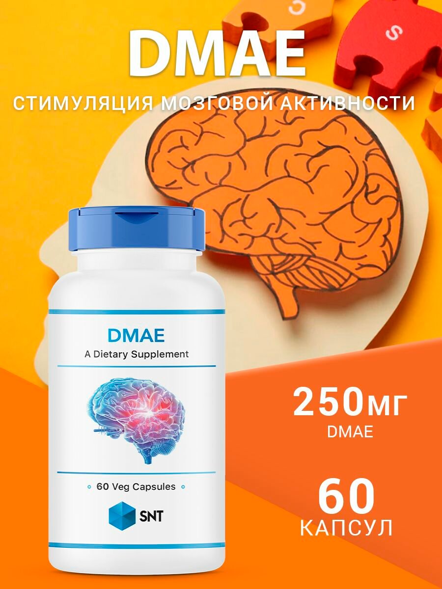 SNT DMAE дмае 880 мг для умственной активности, 60 капсул