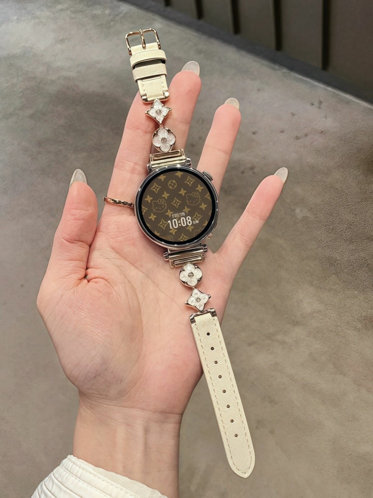 Металлический кожаный ремешок для часов Louis Vuitton, подходит для фитнес-браслета Huawei GT6 41 мм , Huawei GT5 41 мм/GT4 41 мм и GT5 Pro 42 мм, модный ремешок