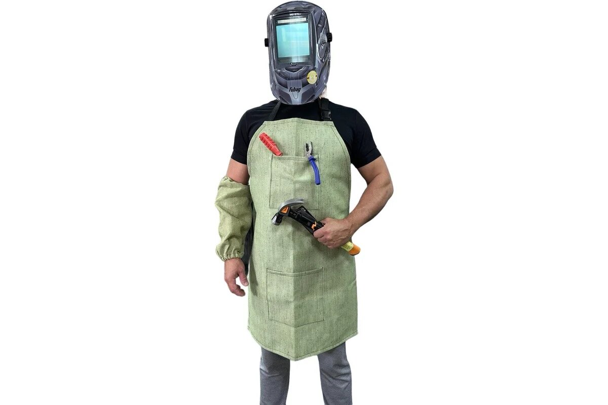 Фартук брезентовый Сварком ПКФ сварком для сварочных работ и защиты одежды и глаз