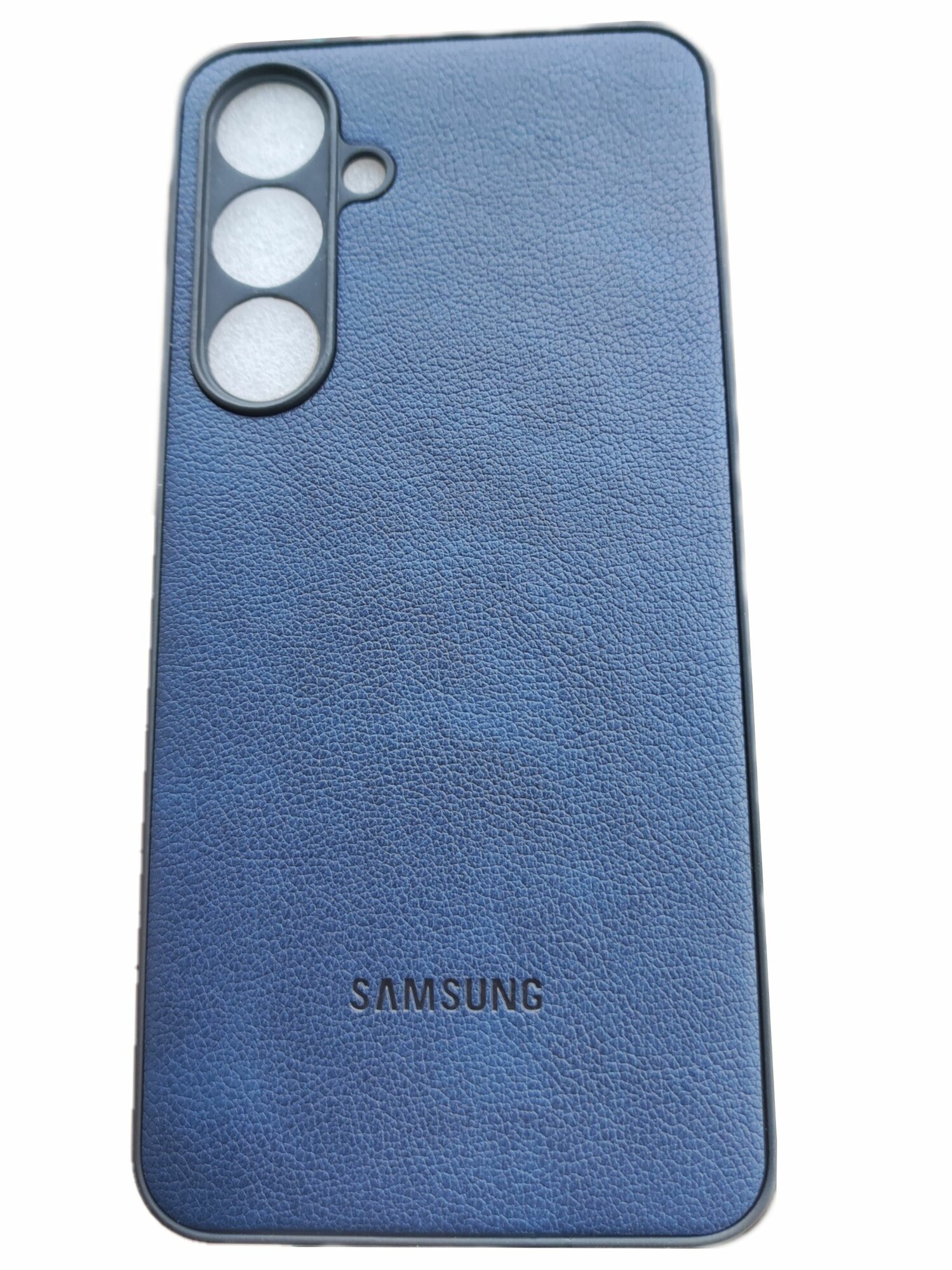 Samsung Galaxy s24 FE темно-синий чехол из эко-кожи для самсунг галакси с24 фе накладка, бампер