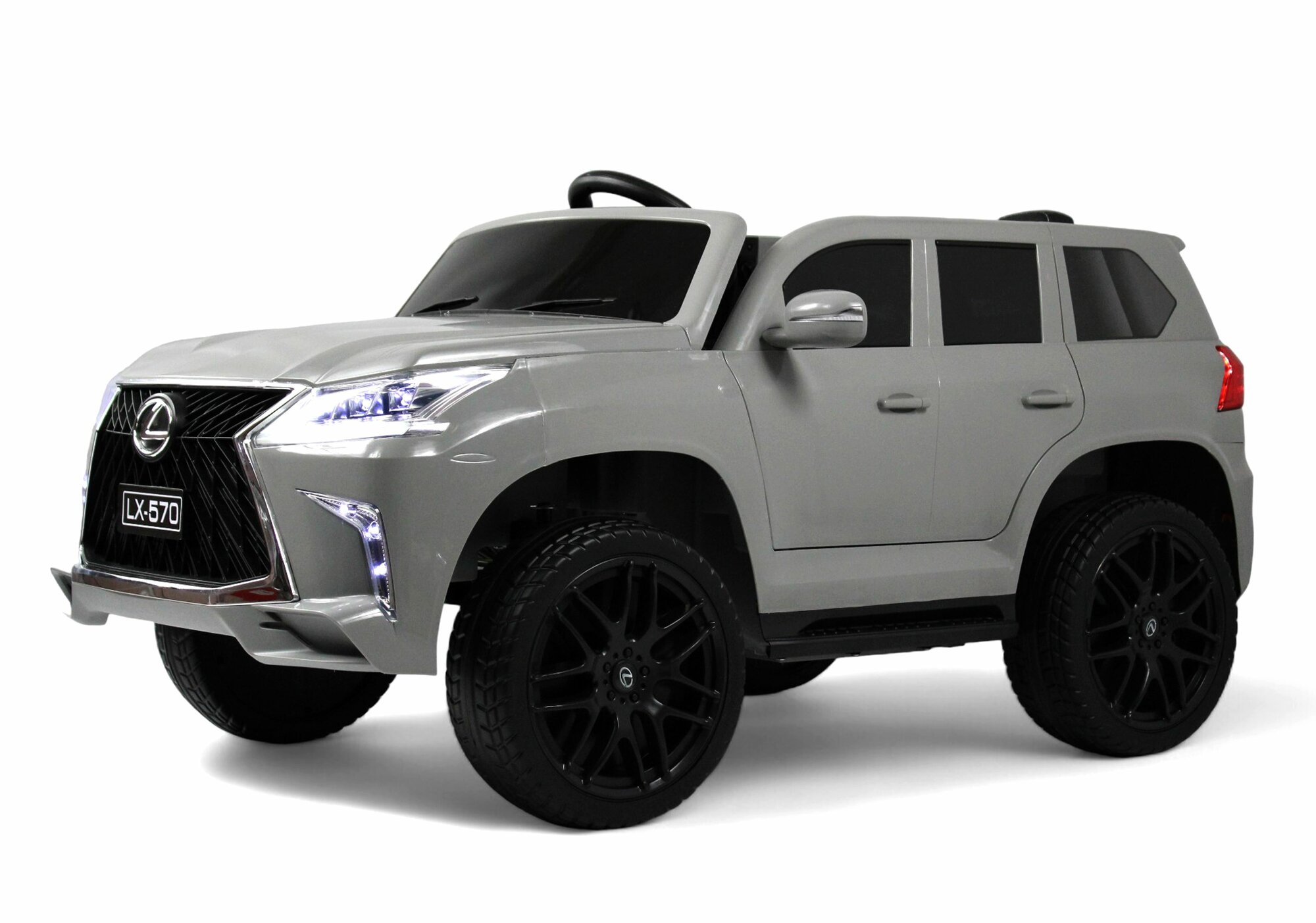 Детский электромобиль RiverToys Lexus 570 (E555EE) с дистанционным управлением, одноместный серый