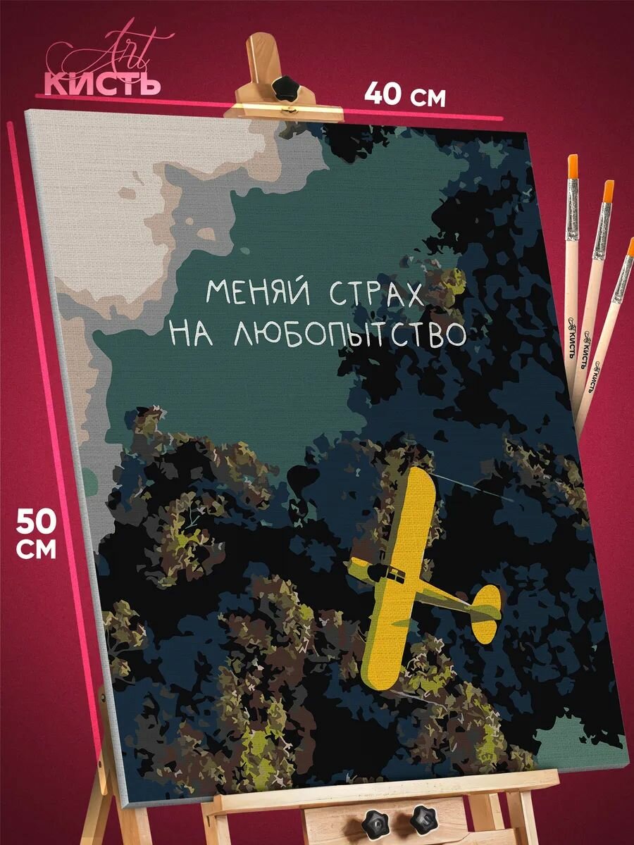 Картина по номерам на холсте с подрамником 40х50 Мотивация