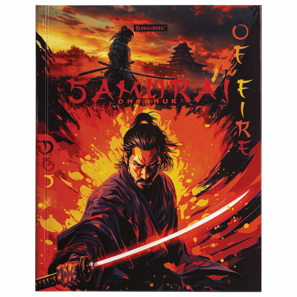 Дневник 5-11 класс 48 л, твердый, BRAUBERG, глянцевая ламинация, с подсказом, "Самурай", 107191, 107191