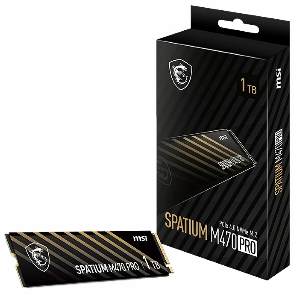 Твердотельный накопитель SSD MSI M.2 2280 1TB SPATIUM M470 PRO Client SSD S78-440L0J0-P83, PCIe Gen4x4 with NVMe