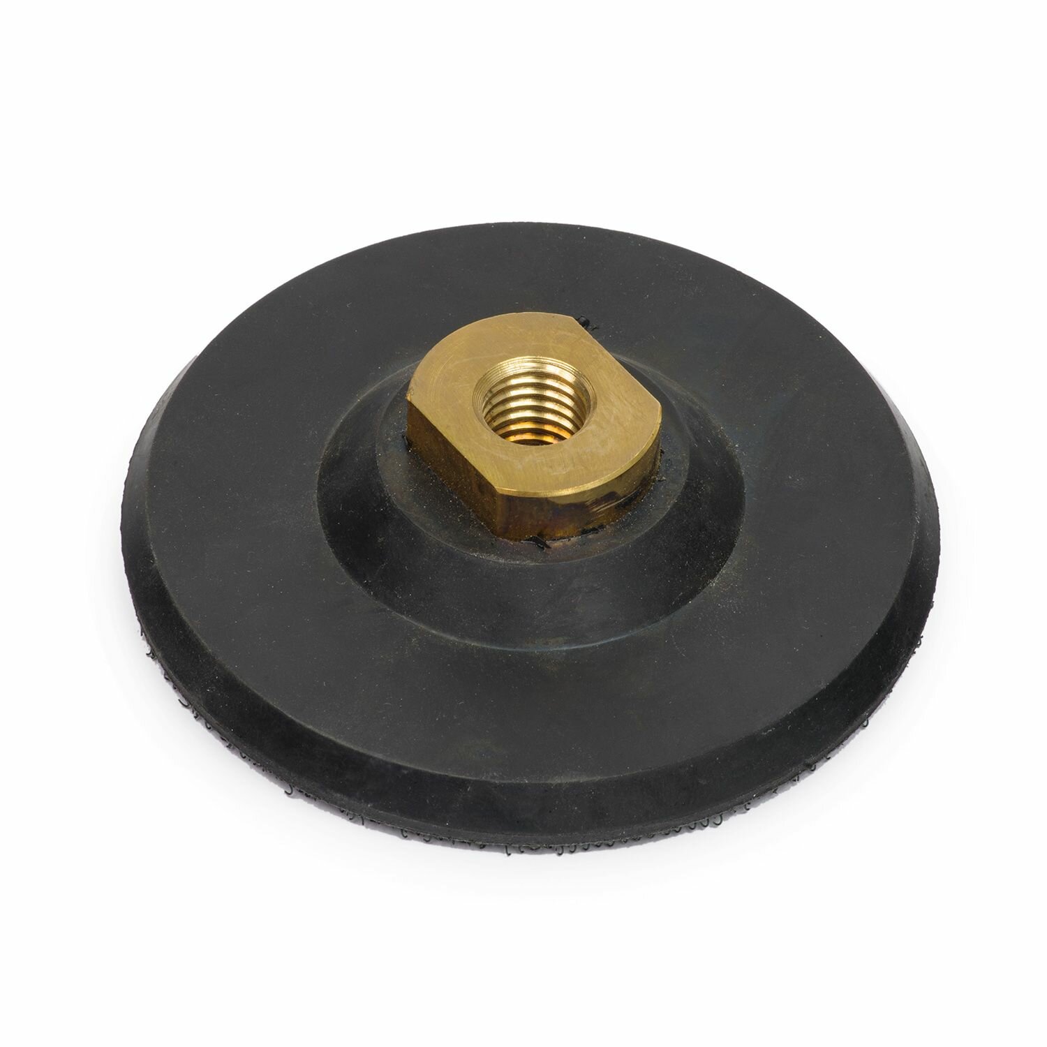 Тарелка опорная для АГШК (черепашки) для УШМ, резиновая, мягкая, липучка, посадка М14, 100 мм