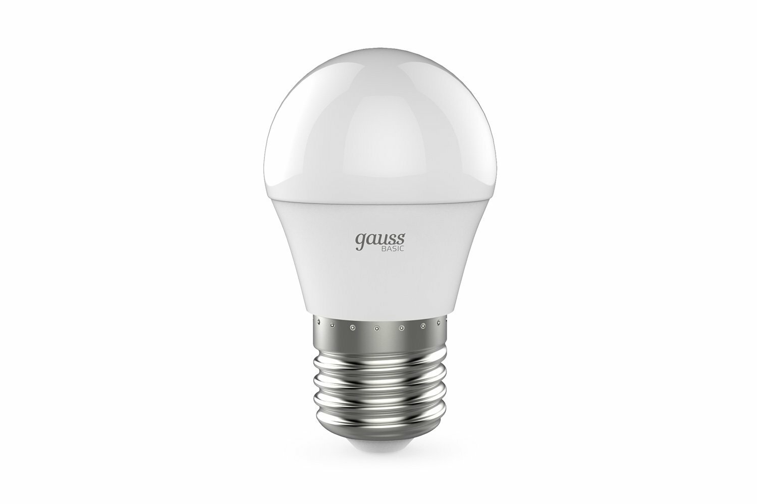 Gauss Basic LED лампа E27 7.5W Шар 4000K Естественный свет для дома интерьерного освещения