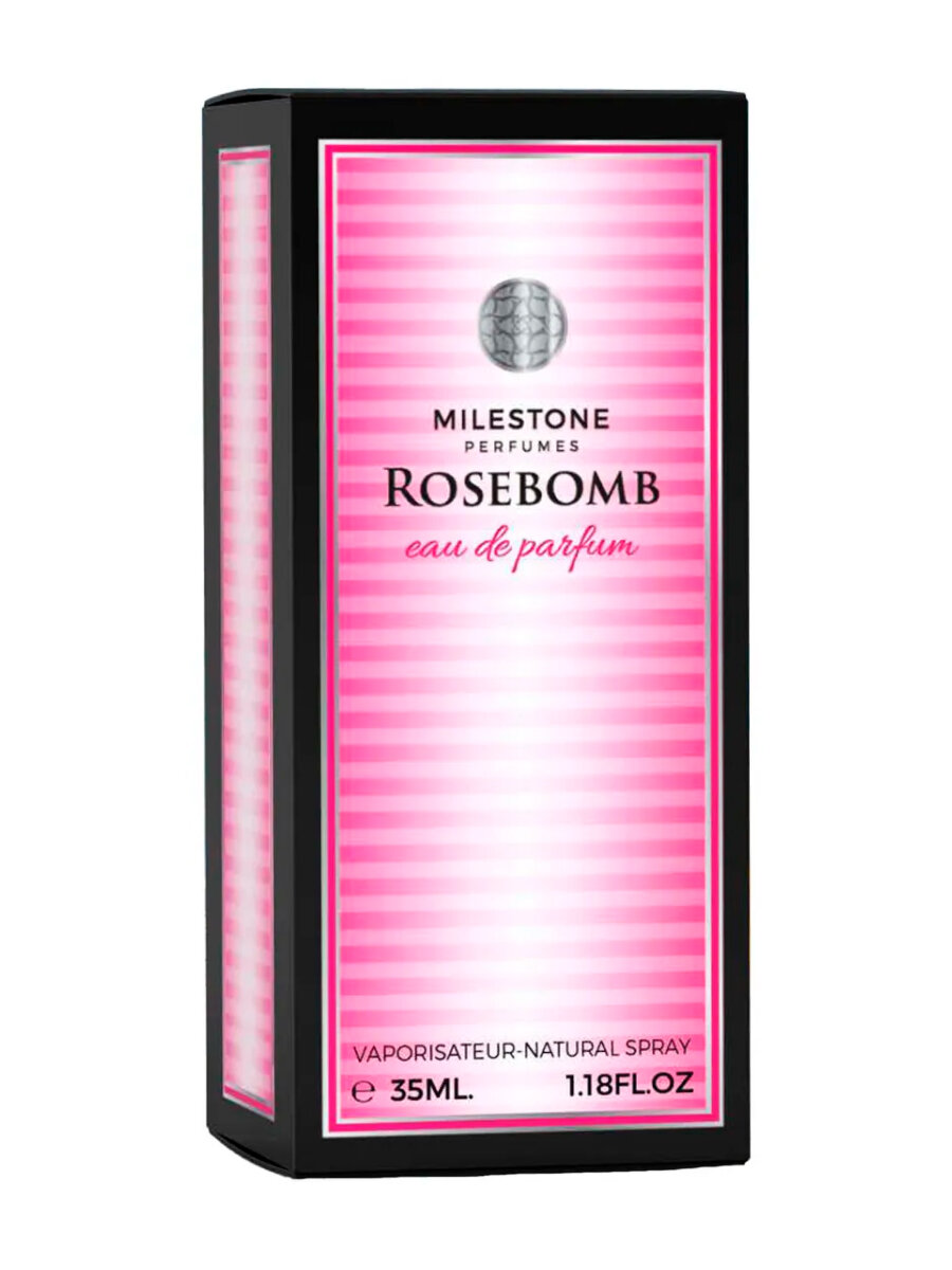 Парфюмерная вода Milestone Rosebomb, женские, фруктовые ноты, флакон 35мл