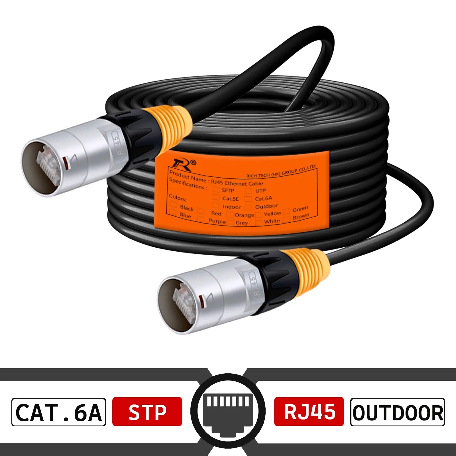Ethernet кабель RJ45 CAT.6A STP Outdoor 0.5M