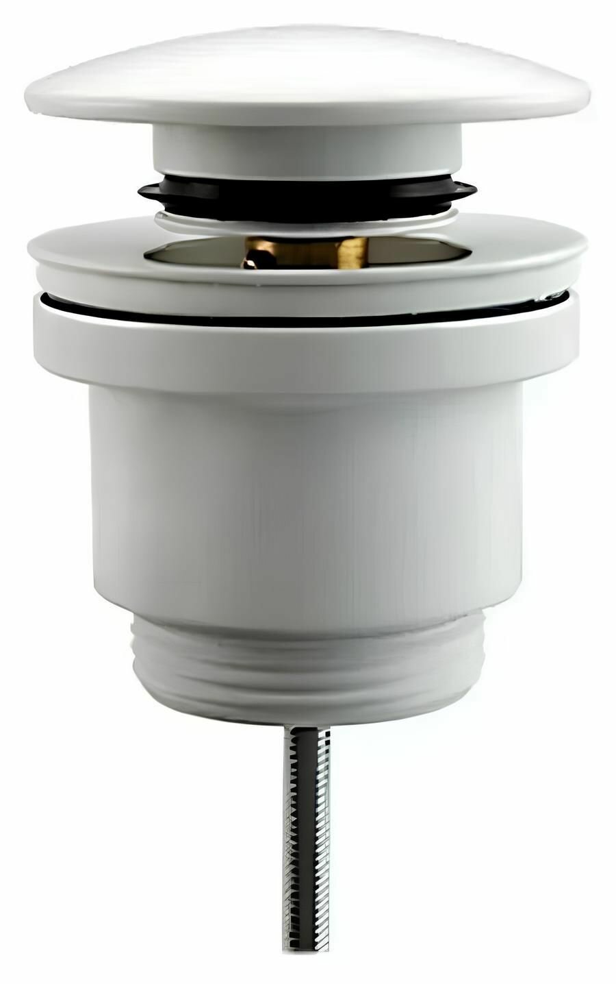 Донный клапан автоматический с переливом, 1 1/4" MEGAPLANE белый