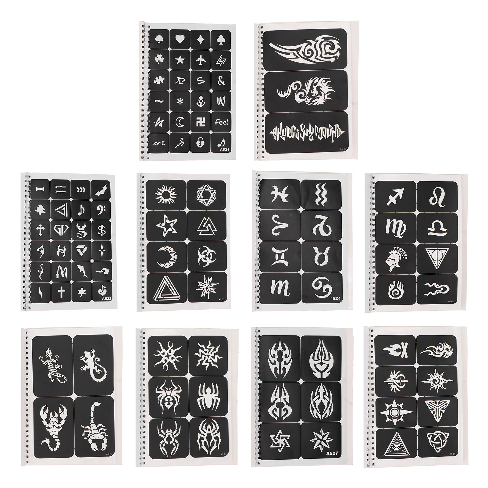 Татуировка трафареты водонепроницаемые 99 узоров повторно используемые татуировки трафарет для женских детских вечеринок фестивалей