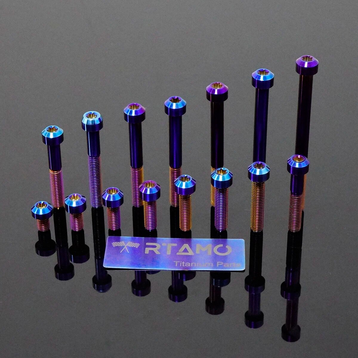 RTAMO Титановый болт M8X12/16/20/25/30/35/40/45/50/55/60/65/70/80/90/100 Burnt blue, M8X100 mm