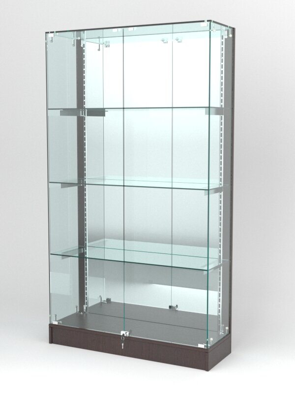 Витрина "астерия ХИТ продаж" №11 (с дверками, задняя стенка - зеркало), Дуб Венге